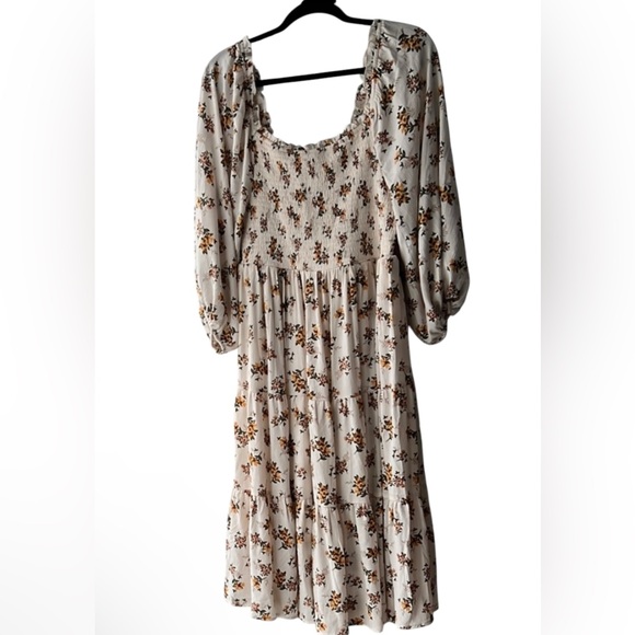 torrid | Dresses | Torrid Tan Sundress With Bishop Sleeves And Scoop ...